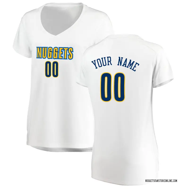 Fanatics Branded Denver Nuggets Swingman White Custom Fast Break Jersey ... Fanatics Branded Denver Nuggets Swingman White Custom Fast Break Jersey ...